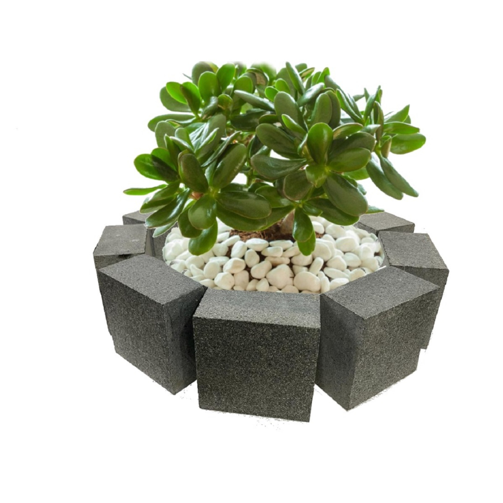 Granite Stone Surround Base Planter Pot Kerb x 6 pieces of 90x90x50mm ...