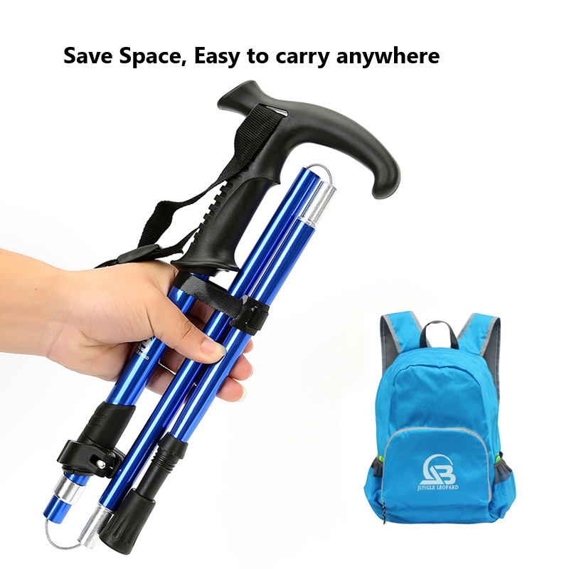 Hiking Stick Light Weight Trekking Pole Anti-Shock Adjustable Aluminium ...