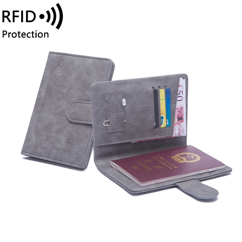 BG033 RFID Blocking Protection Business Travel Passport Covers Holder ...