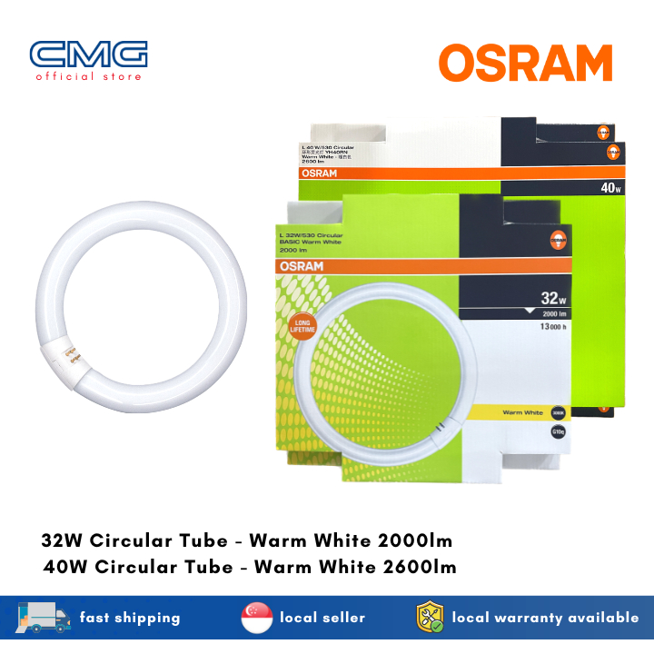 OSRAM Lumilux Circular Fluorescent Round Tube 32W/40W | Warm White | Shopee Singapore