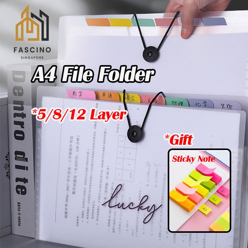 【SG】A4 File Folder Multi-layer Document Folder Large-capacity Test ...
