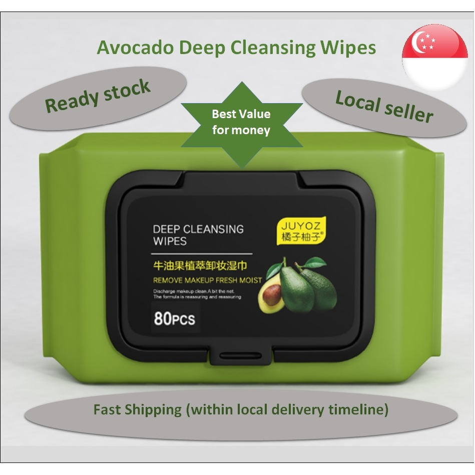 [SG Ready Stocks] Avocado Deep Cleansing Wipes (80 sheets/pack ...