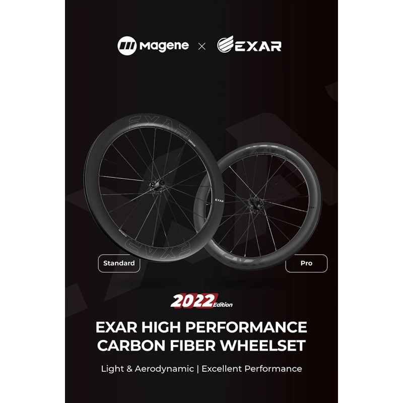 [SG SELLER] Magene EXAR Carbon Fiber Road Wheelset Pro / Standard 2022 ...