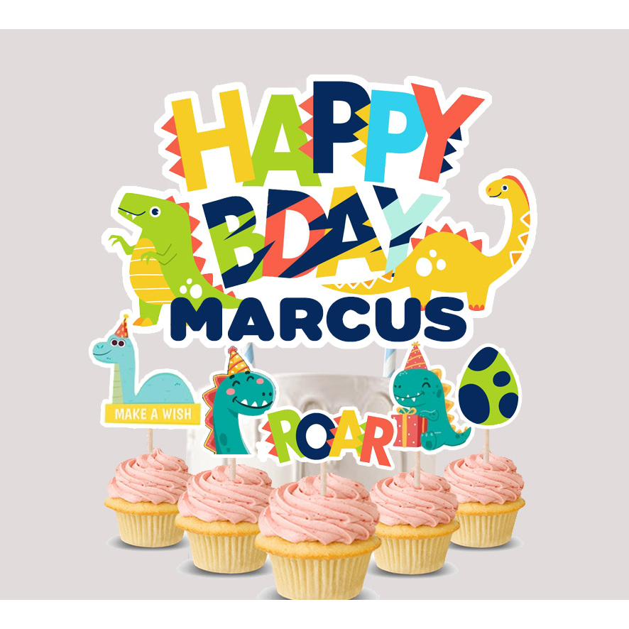 [SG SELLER} Dinosaur CAKE TOPPER/Dino TOPPER/Dino Birthday CAKE TOPPER ...