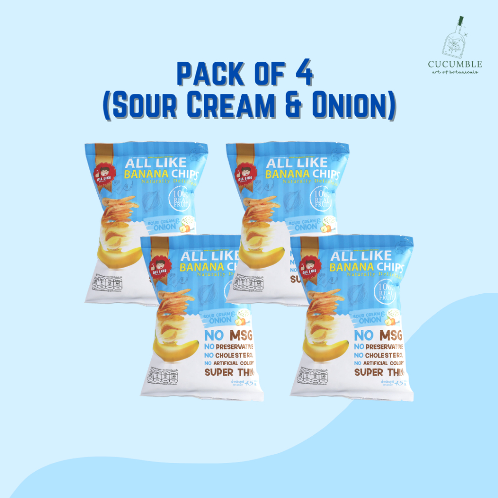 All Like Healthy Banana Chips - 45g (Halal) Thai BKK Snacks | Shopee ...