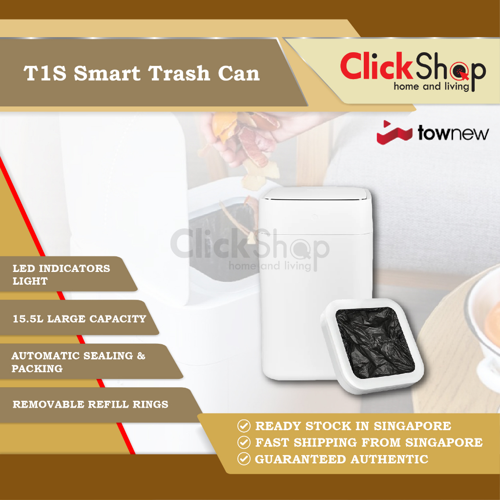 Townew Smart Trash Can T1S Auto Sealing and Replacing Contactless ...