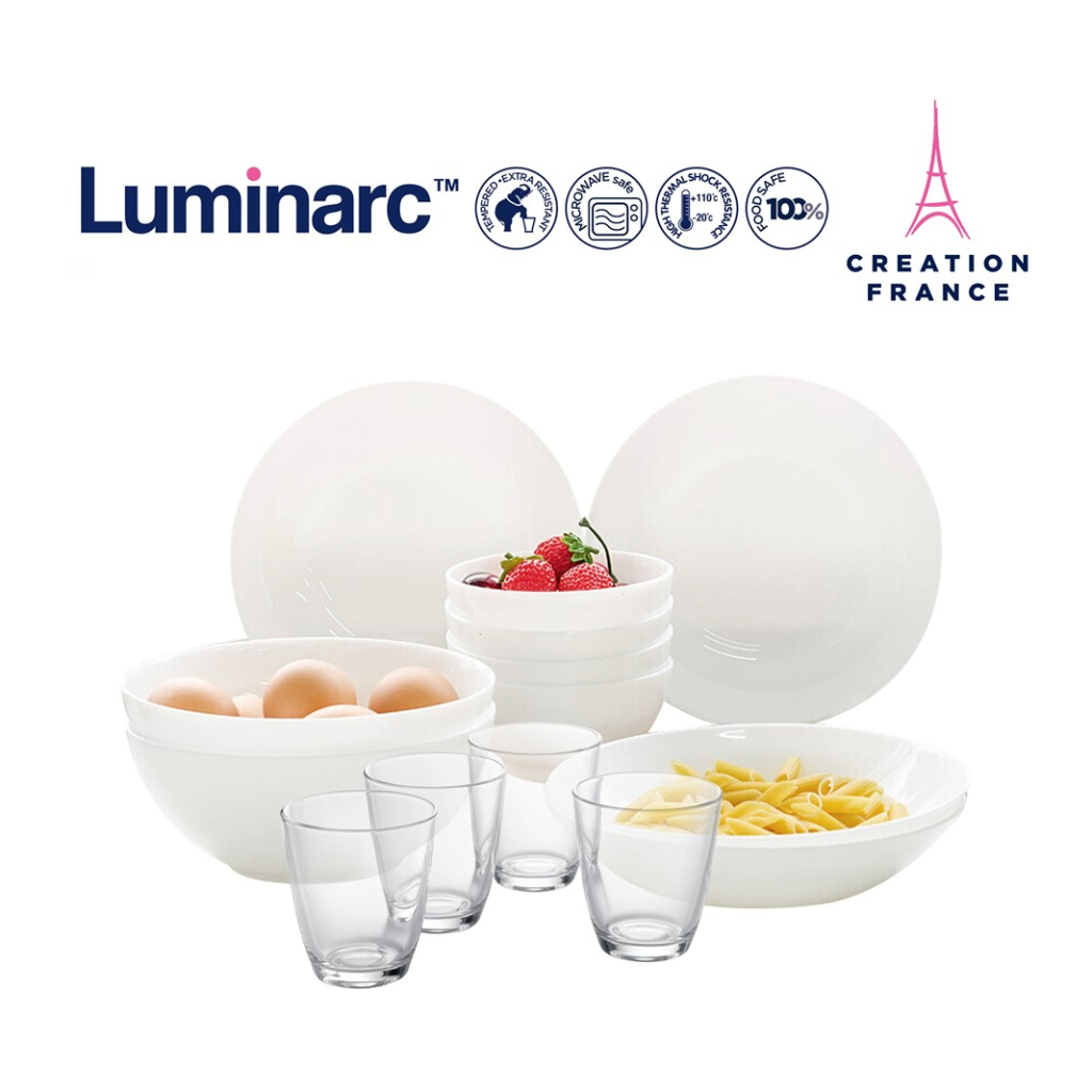 [GWP] Luminarc 14-pc dinnerware set | Shopee Singapore