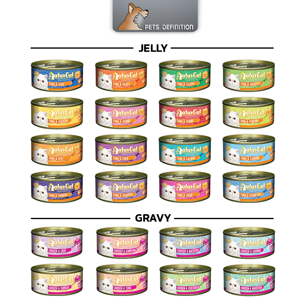 [Bundle of 24 Cans] Aatas Cat - Cat Wet Canned Food 80g | Shopee Singapore