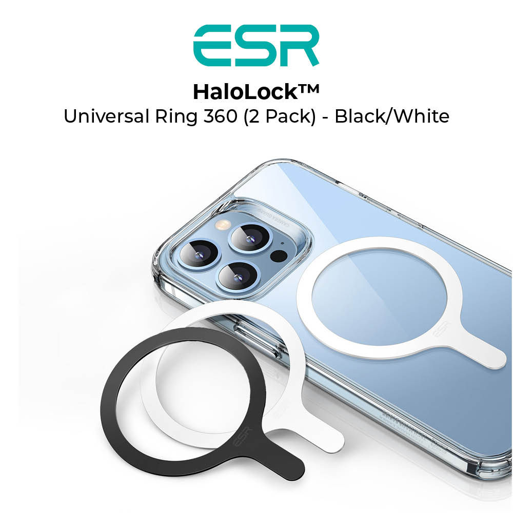 ESR HaloLock Universal Ring 360 (2 Pack) - Black / White / Mint Green ...