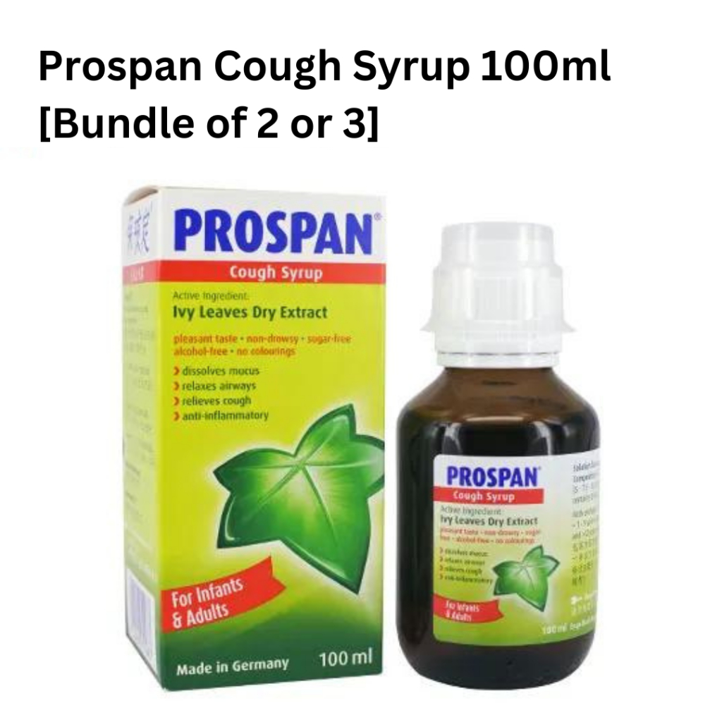 Prospan Sugar-Free Cough Syrup 100ml - Unique Ivy Extract EA 575 Anti ...