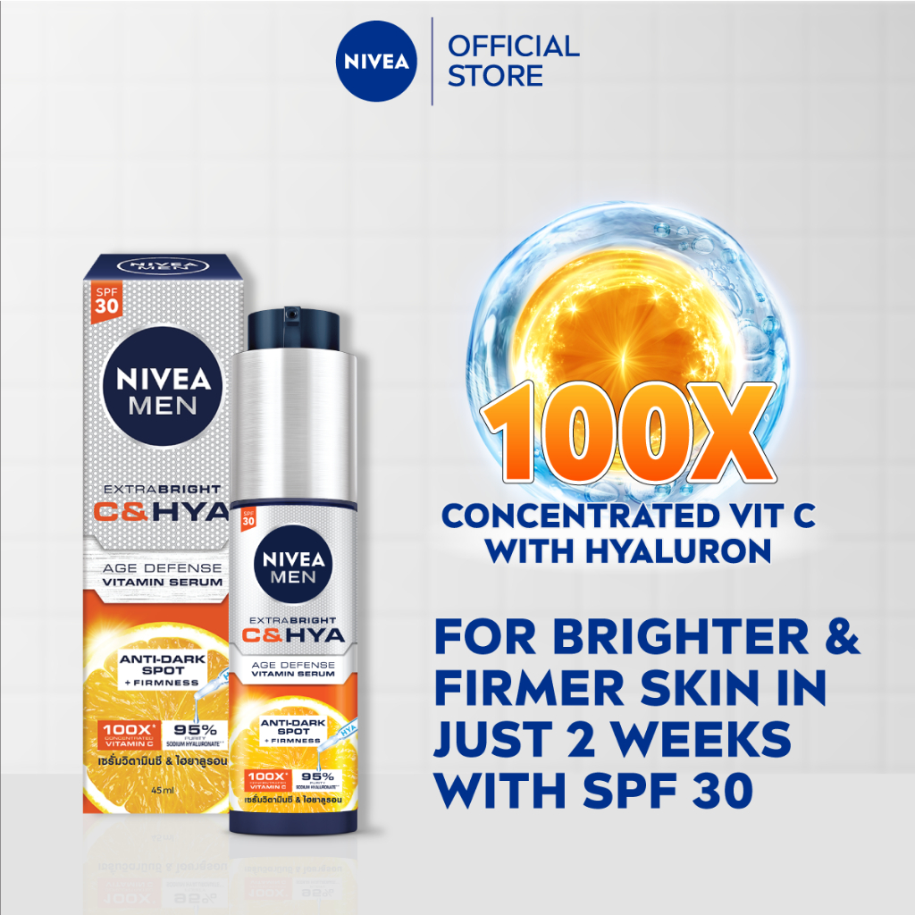 NIVEA Men Extra Bright C&Hya Vitamin Serum 45ml / Serum / Vitamin ...
