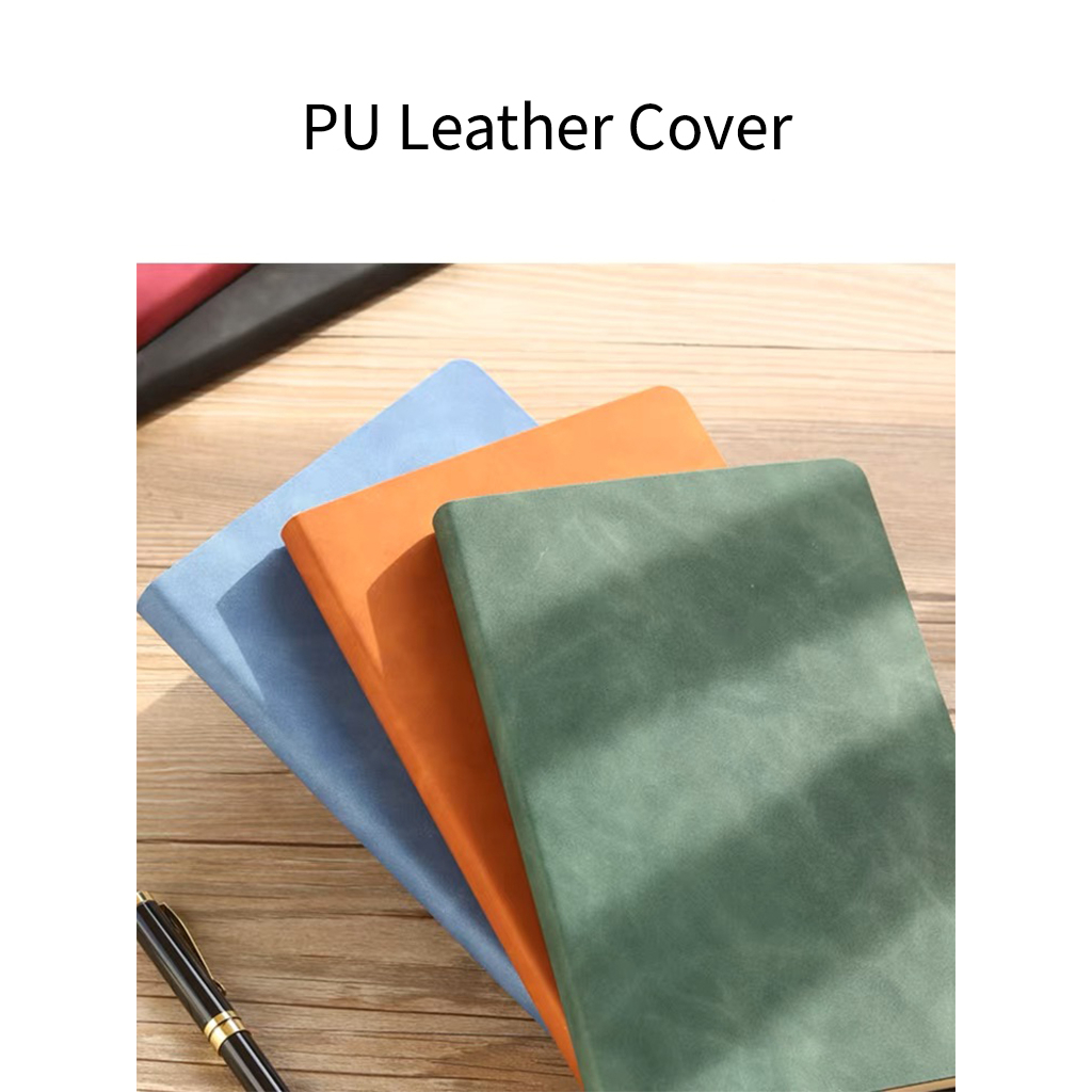 A5 No Bleed 80GSM Blank Grid Notebooks 240Pg PU Leather Notebook ...