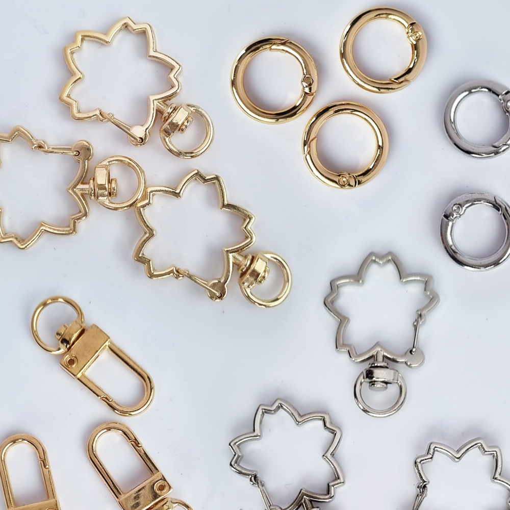 3pcs/pack Sakura Ring trigger clip snap buckles for DIY jewelry ...