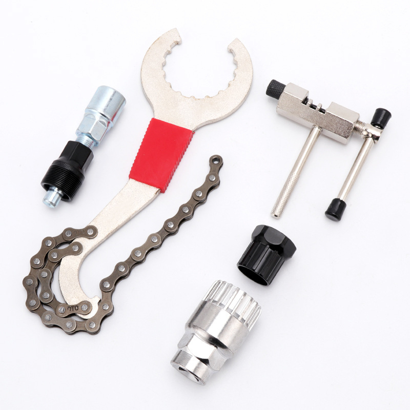 Bicycle Tools 5pc Chain Whip Lock ring tool Bb tool Cassette tool crank ...