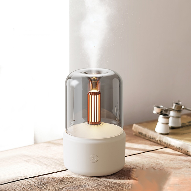 New USB Essential Oil Aroma Diffuser Desktop Atmosphere Candle Light ...