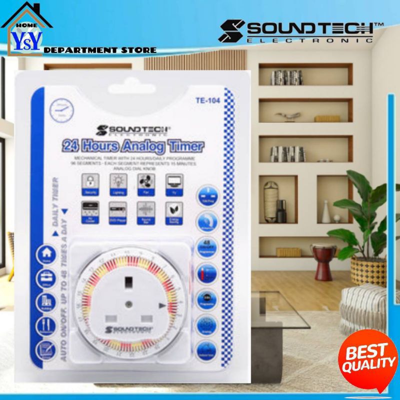 SOUND TECH™-13A ANALOGUE TIMER | 24 HOUR ANALOG TIMER | Shopee Singapore