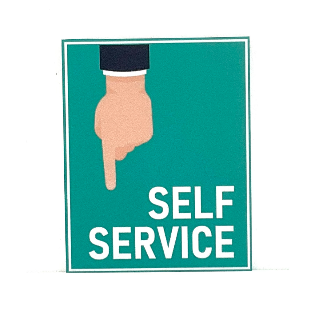 SELF SERVICE SIGNAGE ( 80mm x100mm ) | Shopee Singapore