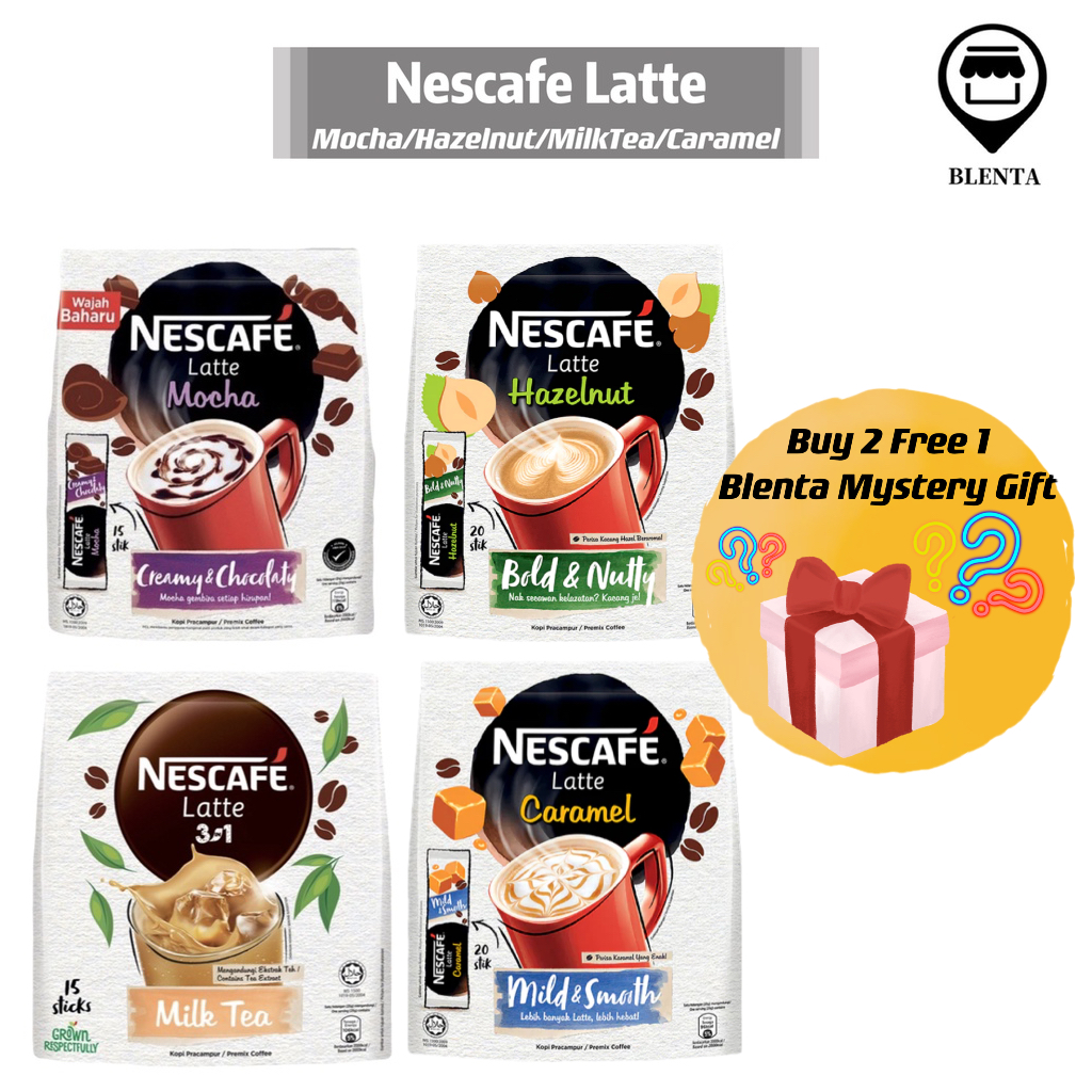 Nescafe Latte Hazelnut/Mocha/Milk Tea/Caramel 25g x 20sachet/25g x ...