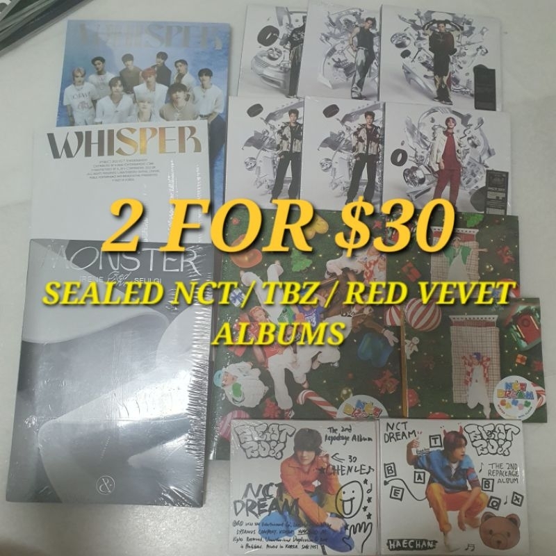 2 FOR $30 SEALED OFFICIAL KPOP ALBUMS - THE BOYZ WHISPHER / RED VELVET ...