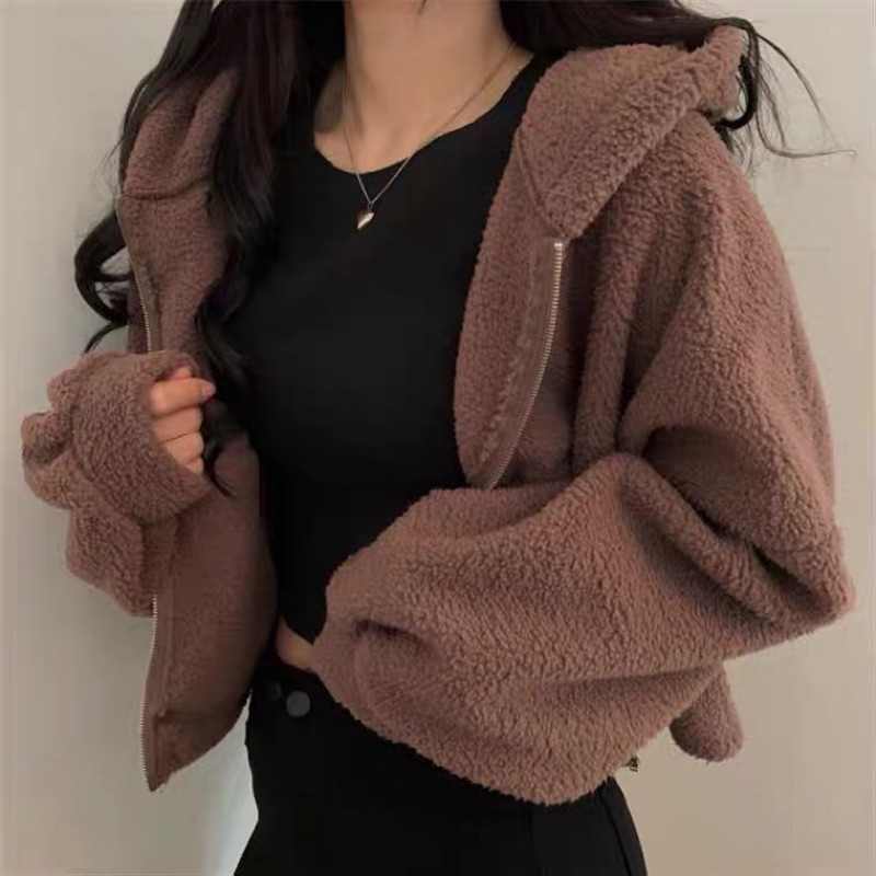 Super oversized cute adorable korean Japanese cream brown very furry ...