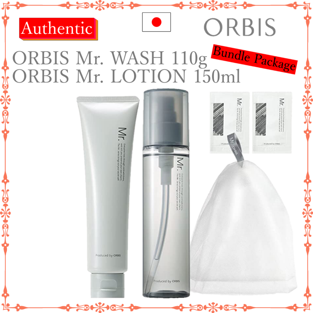 ORBIS Orvis Mr. Wash & Lotion with Foaming Net /110g/150ml Moisturizing ...