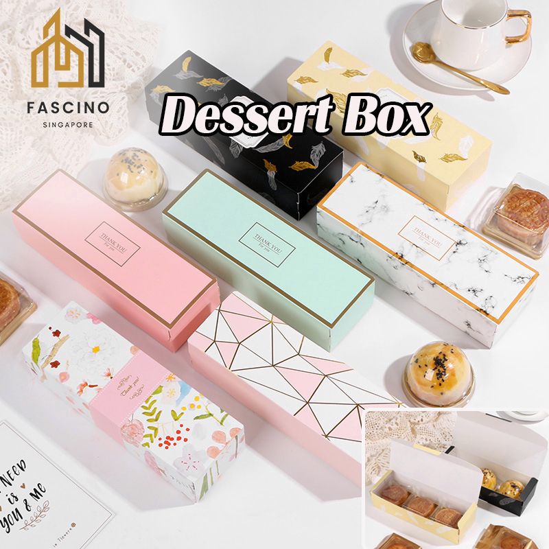 【SG】Cake Box Dessert Jelly Sweets Box Bread Packaging Mooncake Cookies ...