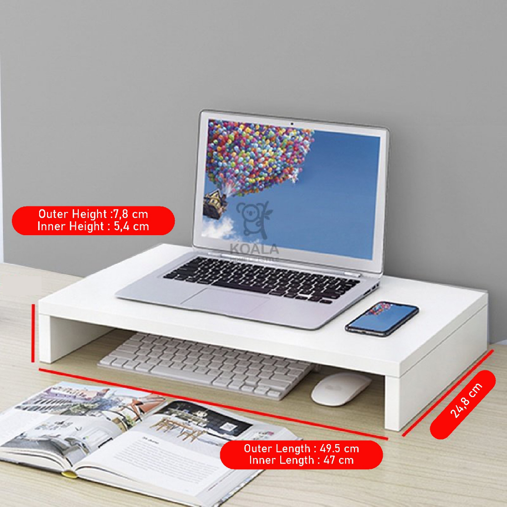 Pocketbee Home - Monitor Stand Monitor Riser/Wooden Ergonomic Laptop ...