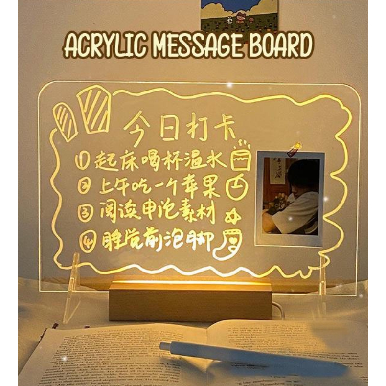 Creative pen delivery ins style acrylic transparent desktop notepad ...