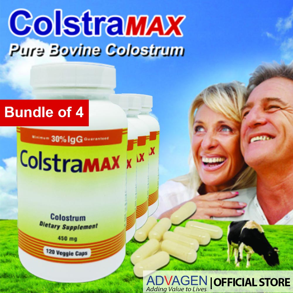 [Bundle of 4] Colstramax 450mg capsule 120s - Pure bovine colostrum 30% ...