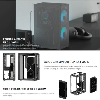 SSUPD Meshroom S V1 Mesh Desktop Small Chassis Casing Mini-itx, M-atx ...