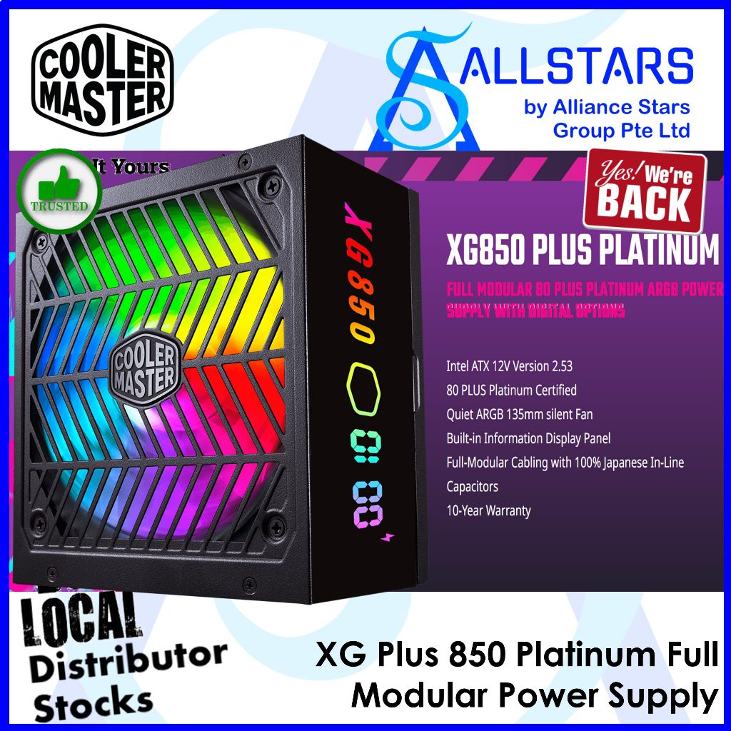 CM / CoolerMaster / Cooler Master XG Plus 850 Platinum / 850W Full ...