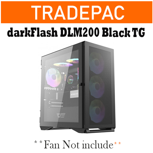 darkFlash DLM200 Black TG PC Case (No fans) | Shopee Singapore