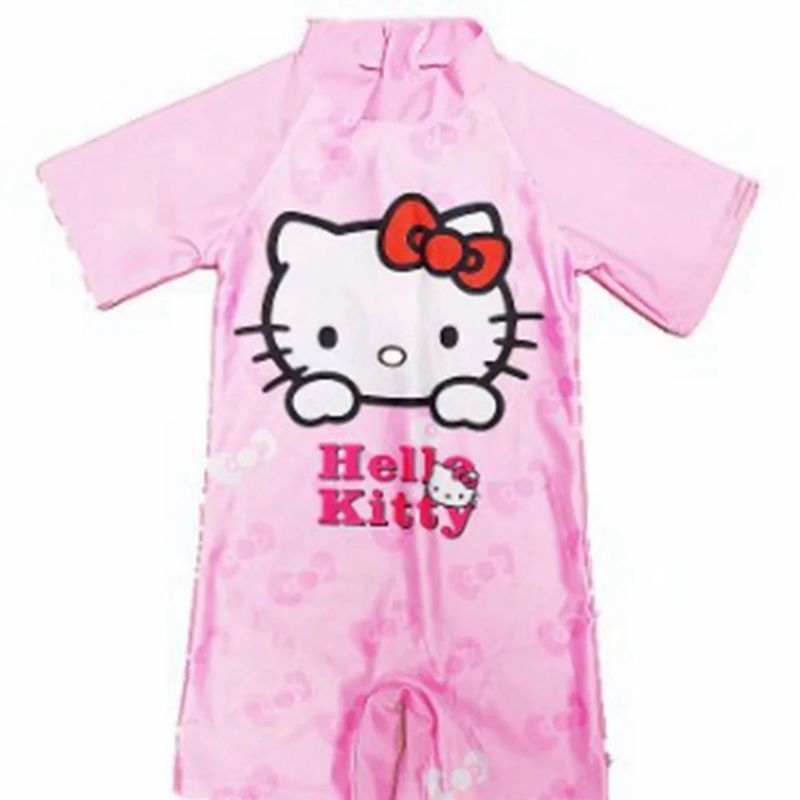 Hello Kitty Kids Costume Swimwear Rash Guard Swimming Costume Swimsuit ...