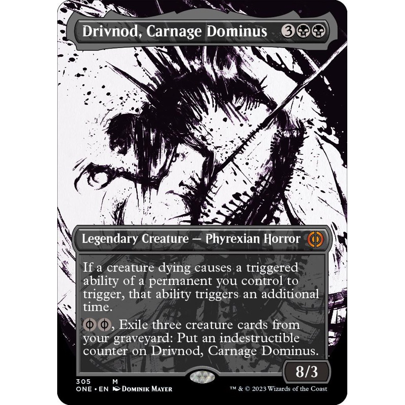 Drivnod, Carnage Dominus Borderless Ichor Magic the Gathering Phyrexia ...