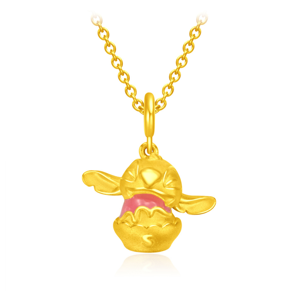 CHOW TAI FOOK Disney Classic Collection 999 Pure Gold Pendant: Stitch ...