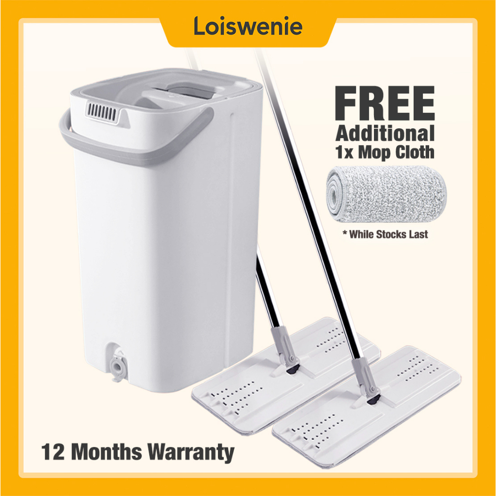 Premium Flat Mop with Bucket | Magic Mop Set | Easy Mop | Microfiber ...
