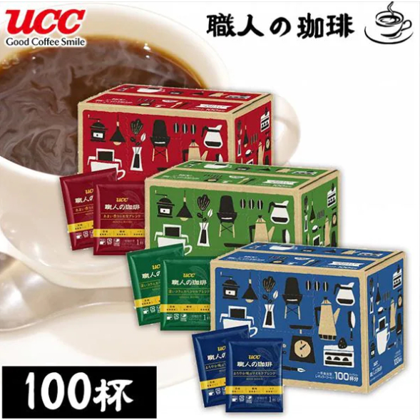 UCC Craftsman's Coffee Drip Bag / Deep Rich Special Blend / 100 Bags / 3 type flavors / Pre-Pack ...