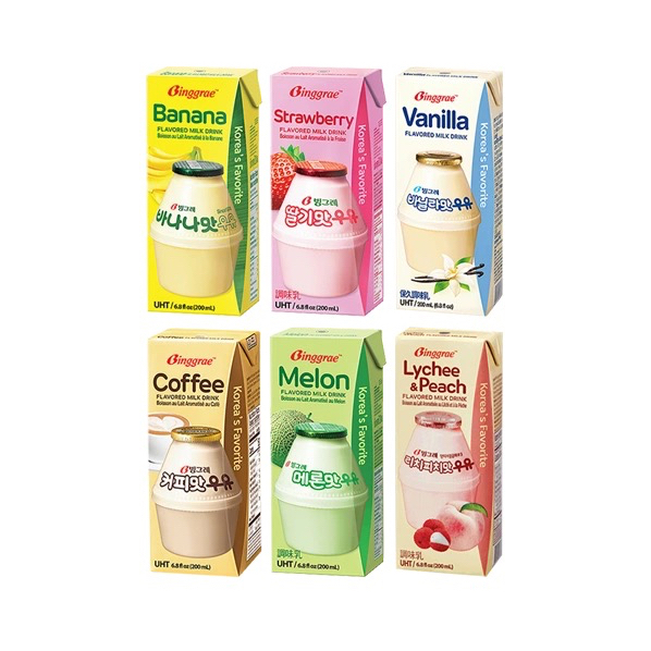 Binggrae Milks Try All Flavours 6x200ml | Shopee Singapore
