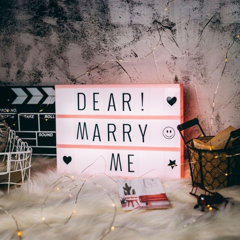 🇸🇬 LED Message Light Box A4 Letter Box Cinematic Light Box 96 Letter ...