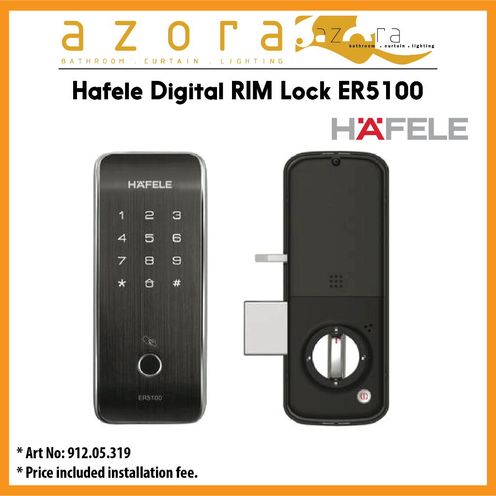 HAFELE Digital RIM Lock ER5100 ( Art No : 912.05.319 ) | Shopee Singapore