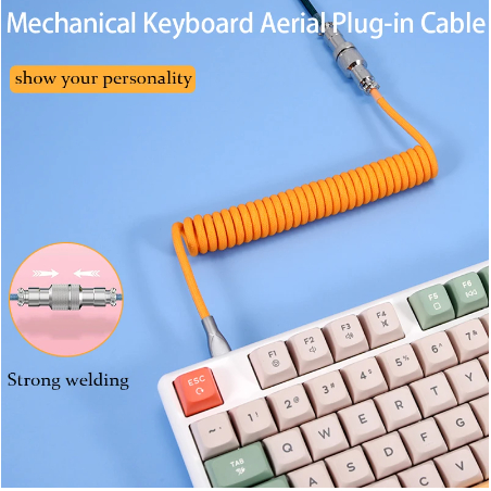Aviator Coiled Mechanical Keyboard Cable USB-C 1.8M | Shopee Singapore