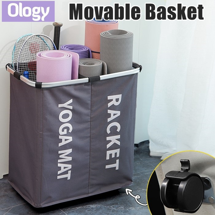 Movable Storage Basket Yoga Mat Laundry Bag Racket Sports Equipment ...