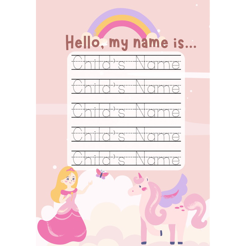 Custom Name Tracing Printable