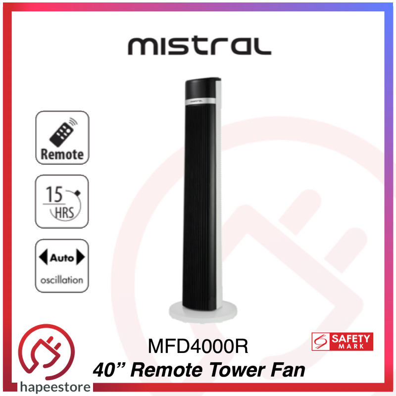 Mistral Tower Fan with Remote - MFD4000R (1 Year Warranty) | Shopee ...