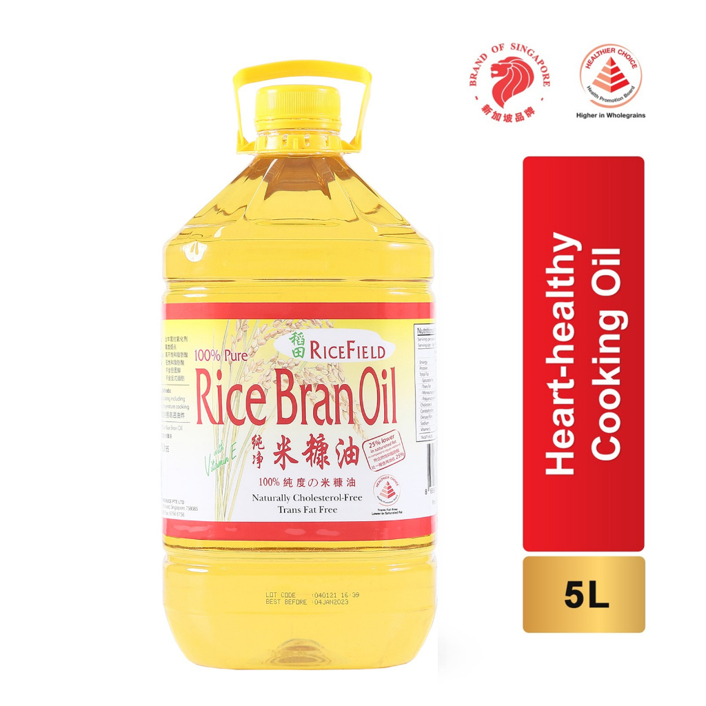 Rice Field 100% Pure Rice Bran Oil (5L) | Shopee Singapore