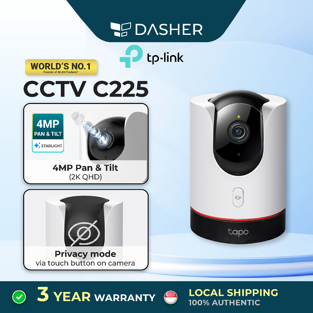 [3 YEAR WARRANTY] TP-Link Tapo C225 Security AI CCTV 4MP/2K With Smart ...