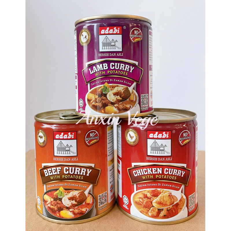 ️SG Stock ️ Ready To Eat Canned Food - Adabi Beef Curry / Mutton Curry ...