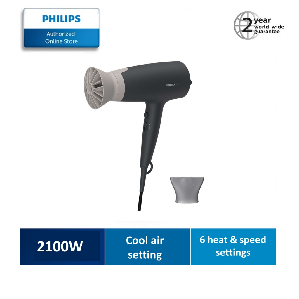 Philips 2100W 3000 Series DC motor Hair Dryer with Cool air BHD351 | Shopee Singapore