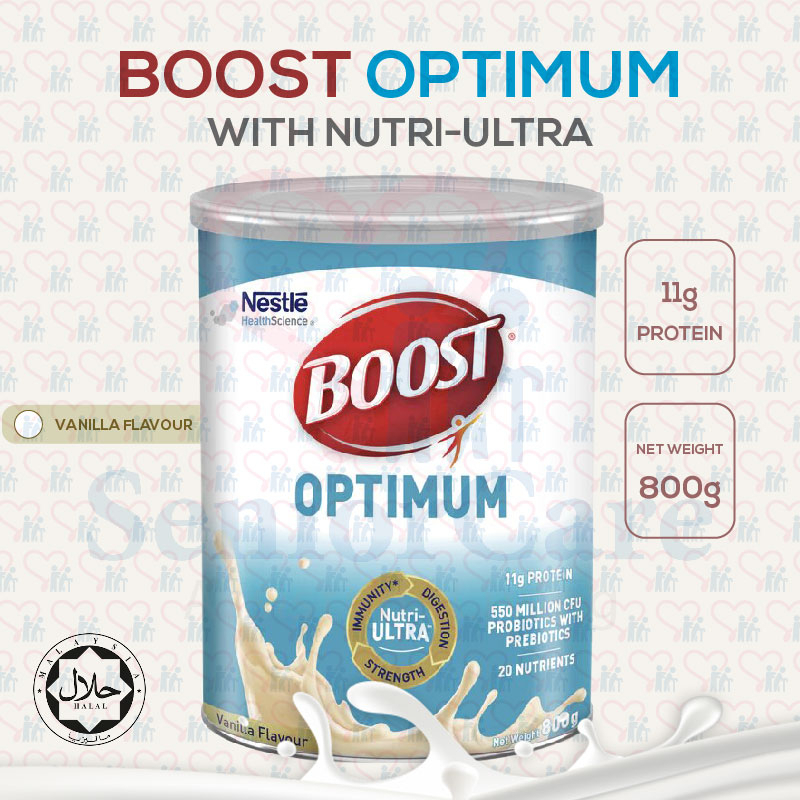 Nestle Boost Optimum 800g - Isocal Milk Daily Diet Supplement Whey Protein Active Adult ...