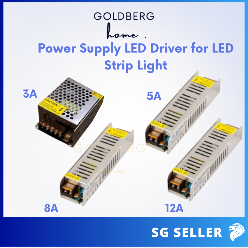 12V 24V Power Supply LED Driver for LED Strip Light | Goldberg Home ...